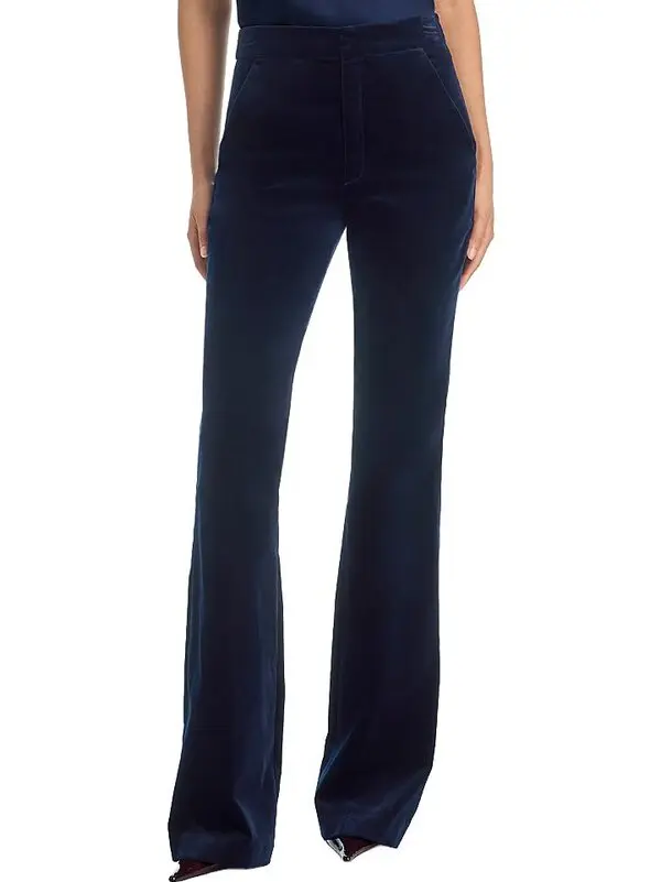 A.L.C. Sophie Ii Cotton Blend Bootcut Pants - Navy