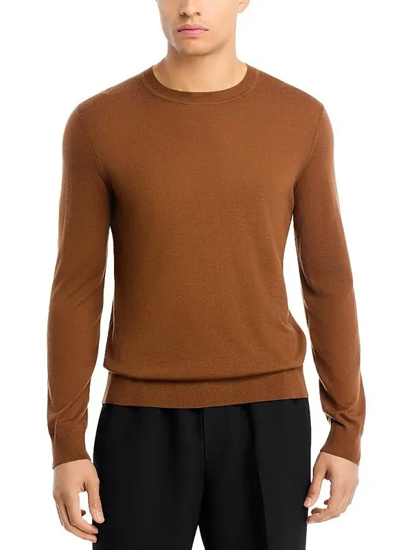 Theory Regal Merino Crewneck Sweater - Cafe