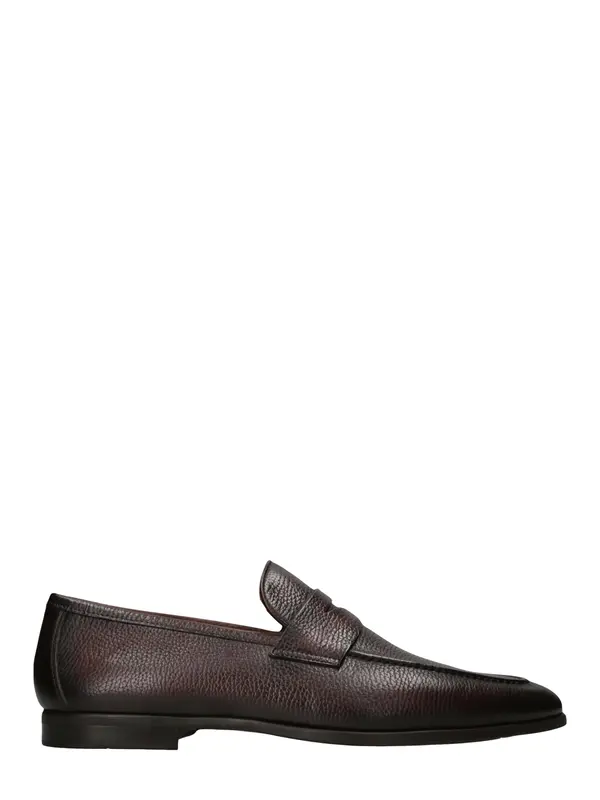 Magnanni Grained-leather Diezma Loafers - Brown