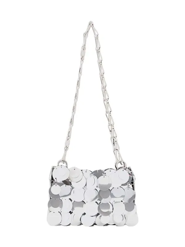Rabanne Sequined Mini Bag - Silver