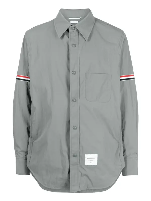 Thom Browne Rwb Armband Piqué Shirt Jacket - Grey