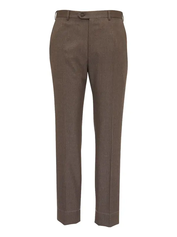 Brioni Straight-leg Wool Trousers - Brown