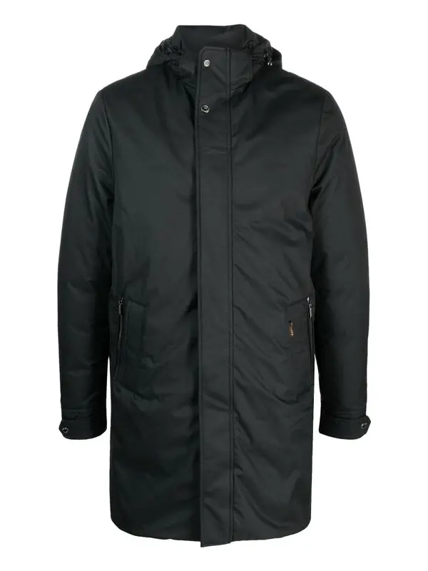 MOORER Vermont Down Jacket With Detachable Hood - Black