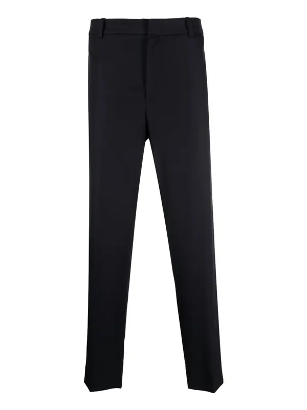 Moncler Straight-leg Virgin Wool Trousers - Blue