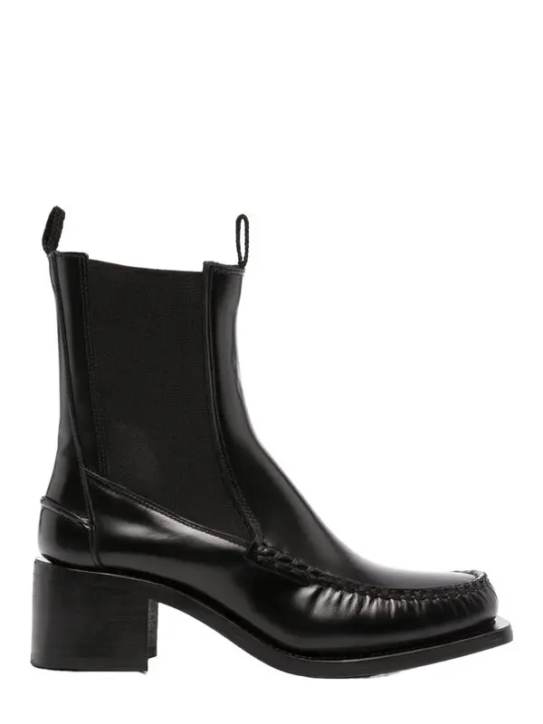 Hereu Alda 60mm Leather Ankle Boots - Black
