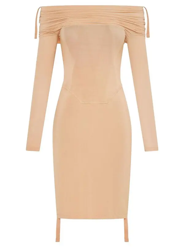 DION LEE Off-shoulder Minidress - Neutrals