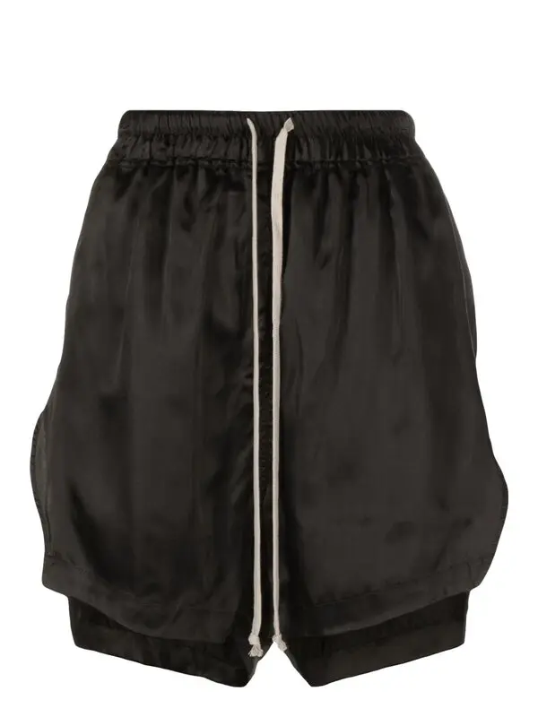 Rick Owens High-low Drawstring Shorts - Black