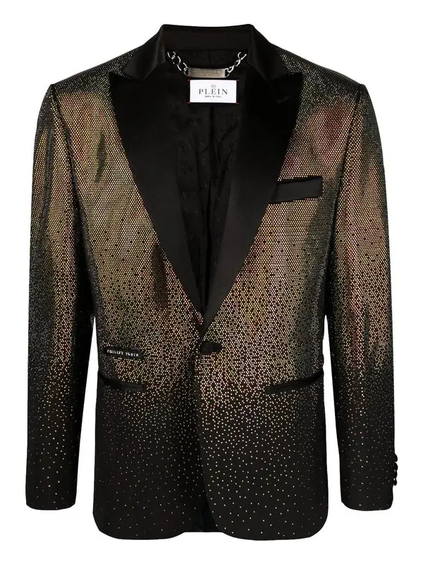 Philipp Plein Lord Rhinestone-embellished Blazer - Black