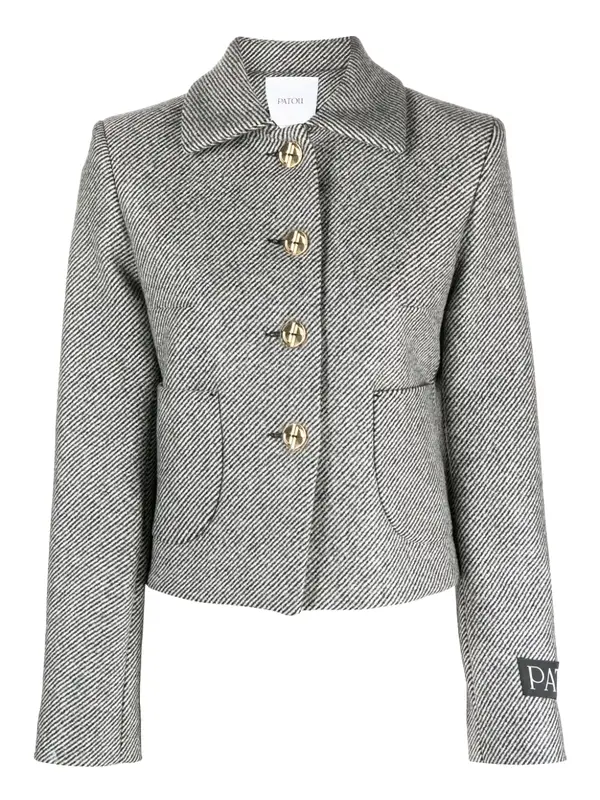 Patou Textured Virgin-wool Jacket - Grey