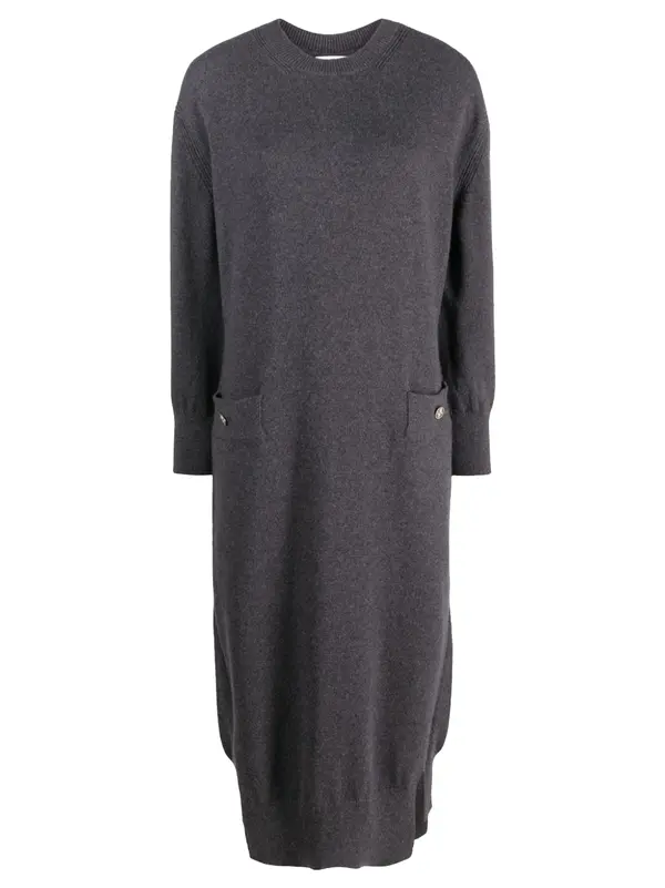 BARRIE Iconic Knit Midi Dress - Grey