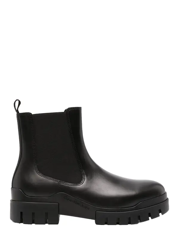 Calvin Klein Leather Chelsea Boots - Black