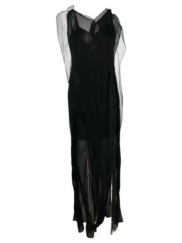 Victoria Beckham Semi-sheer Maxi Dress - Black