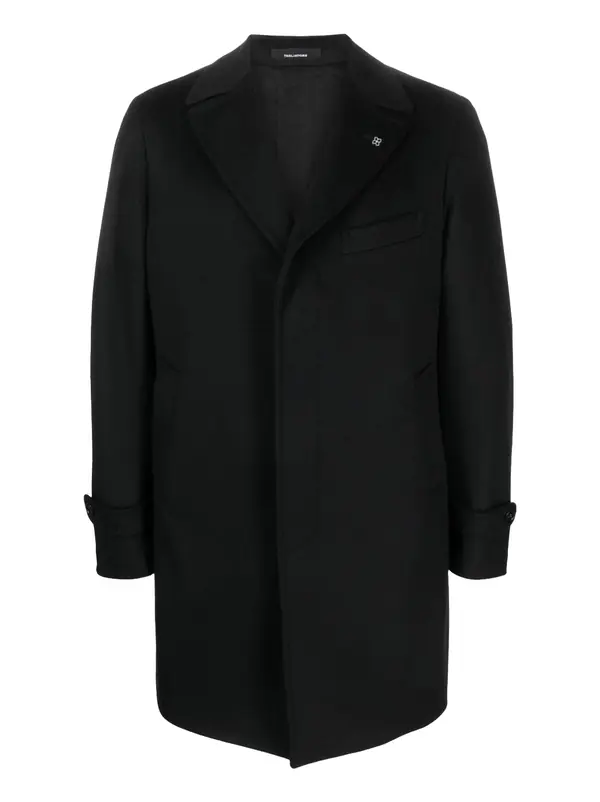 Tagliatore Concealed Fastening Virgin Wool Jacket - Black