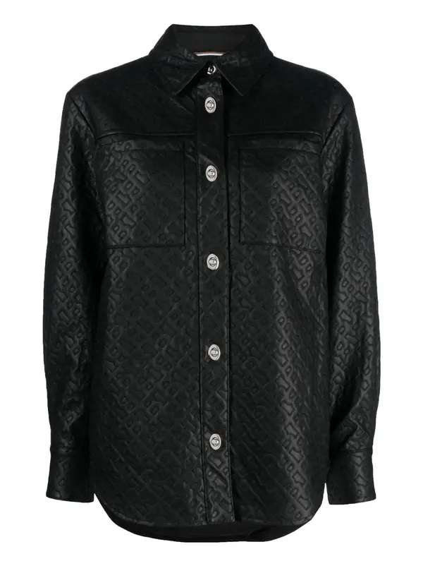 BOSS Monogram Embossed Shirt - Black