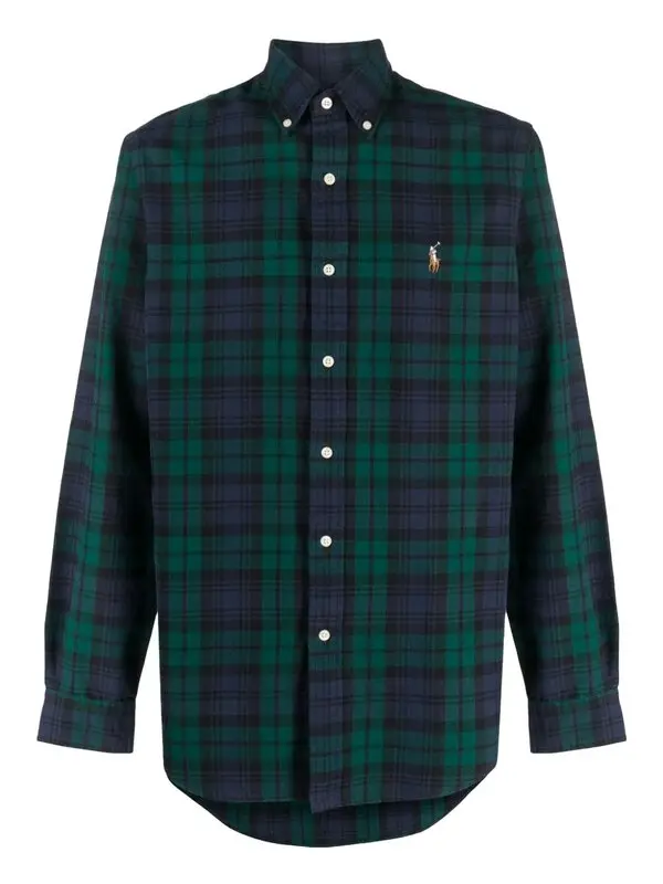 Polo Ralph Lauren Polo Pony Check-plaid Shirt - Green