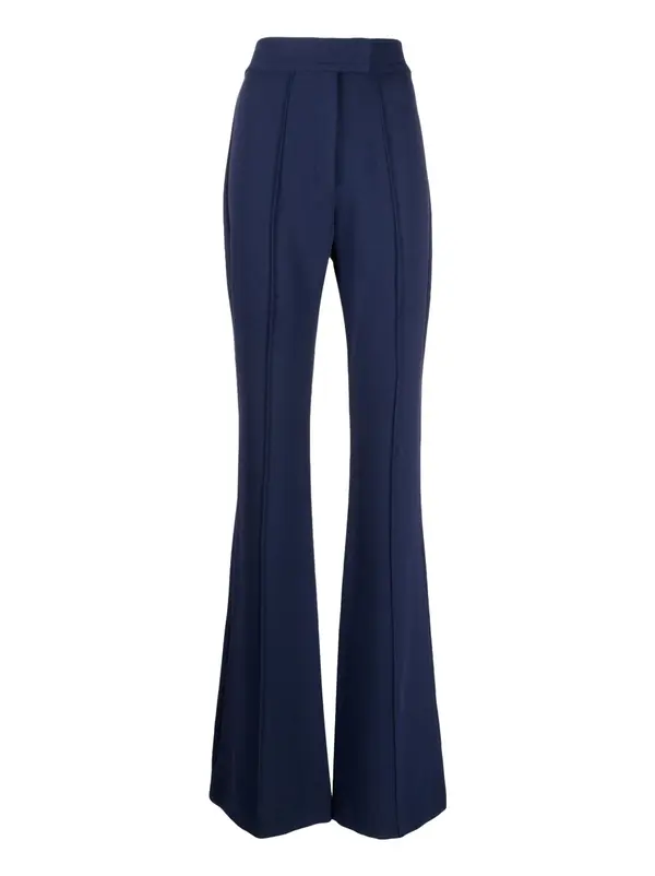 Alex Perry High-waisted Flared Trousers - Blue