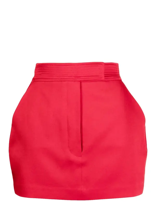 Alex Perry High-waisted Mini Skirt - Red