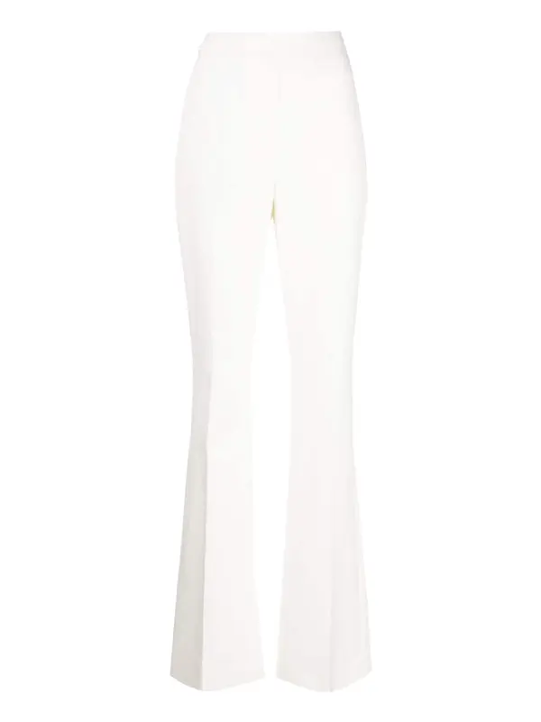 Akris High-waisted Flared Trousers - White
