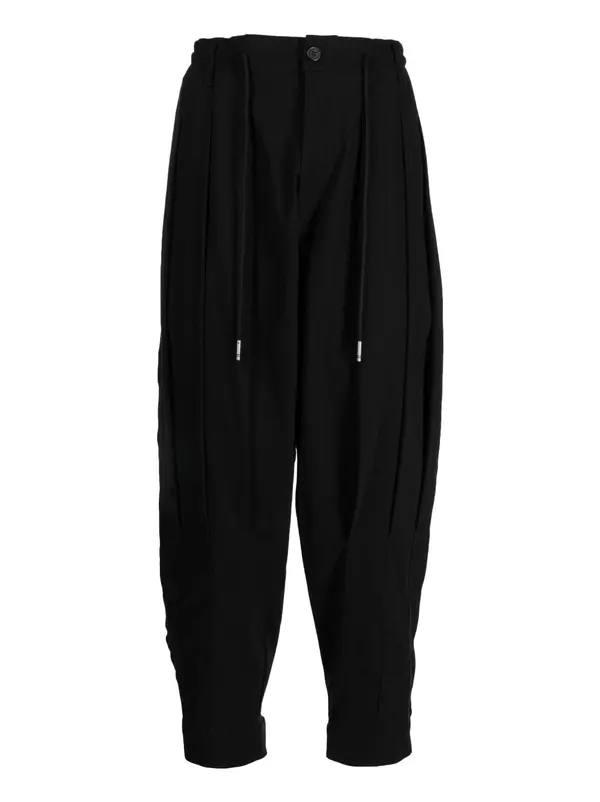 SONGZIO High-rise Tapered Trousers - Black