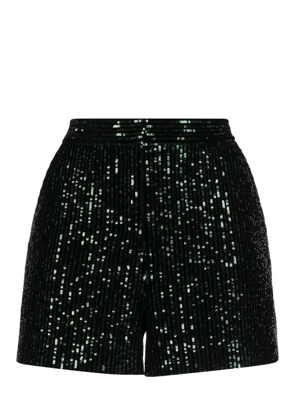 Elie Saab High-waist Sequinned Shorts - Black