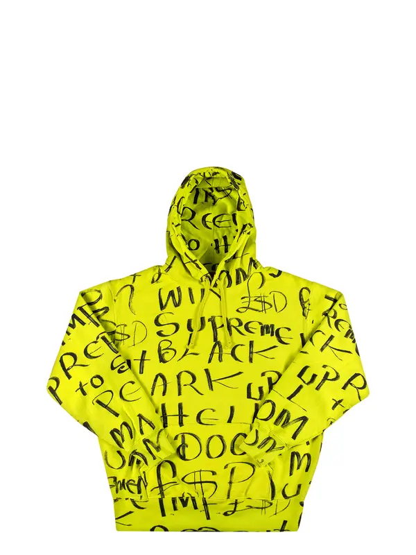 Supreme Black Ark Hooded Sweatshirt - Yellow