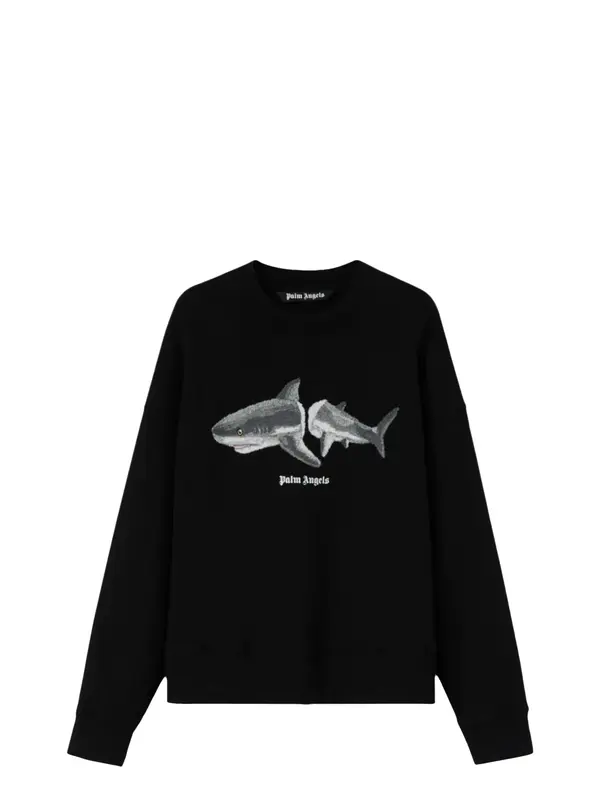 Palm Angels Shark Crewneck - Black
