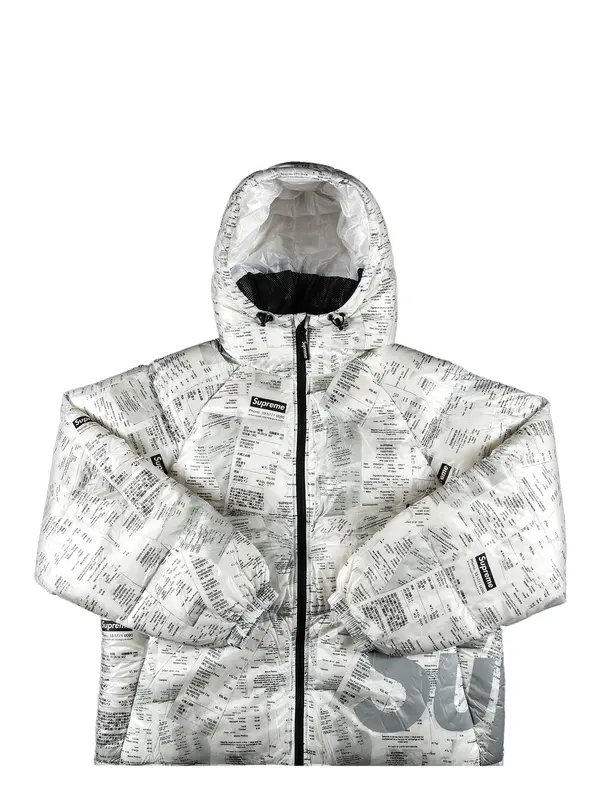 Supreme Hooded Down Jacket - White