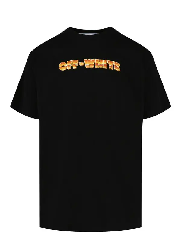 Off-White Arrows Print Crewneck Tee /orange - Black