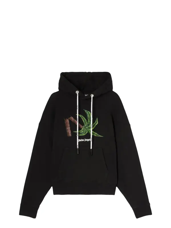 Palm Angels Broken Palm Hoodie - Black