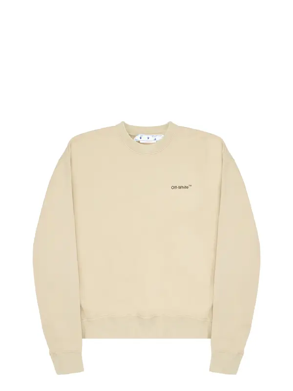 Off-White Caravag Arrow Over Crewneck 'dark Sand/black - Tan