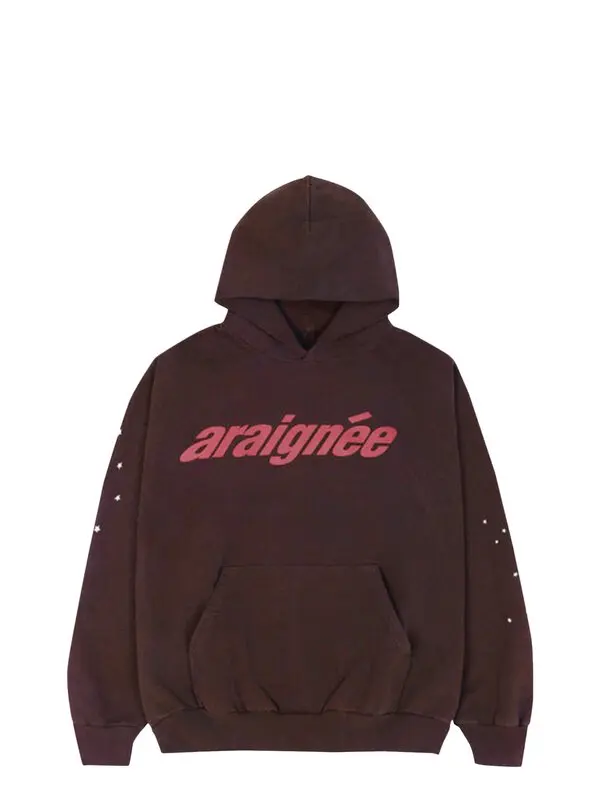 SP5DER Araignee Hooded Sweatshirt - Brown