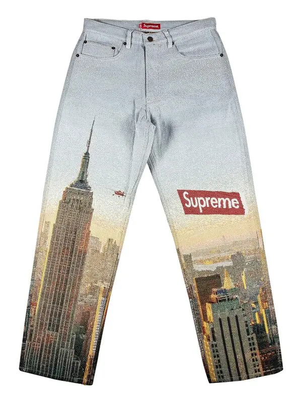 Supreme Aerial Tapestry Regular Fit Jeans - Multicolor