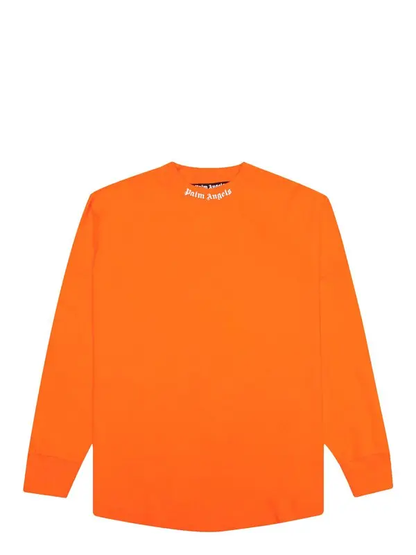 Palm Angels Classic Logo Over Long-sleeve Tee /white - Orange