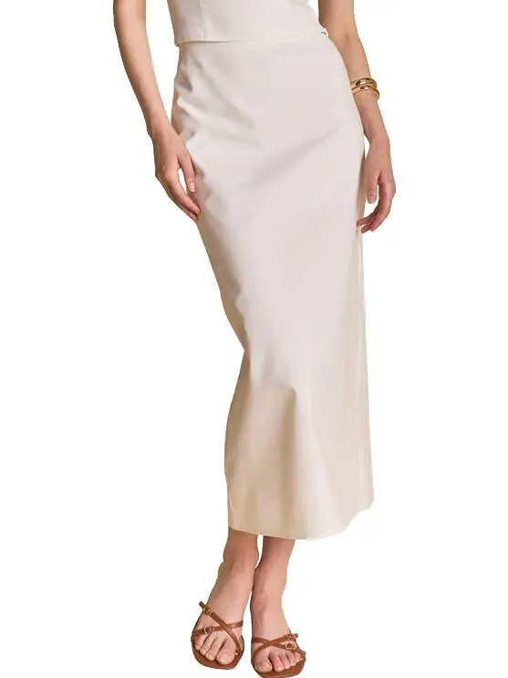 Endless Rose Linen Maxi Skirt - White