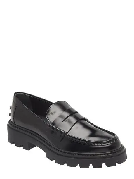 TOD'S Lug Sole Loafer - Black