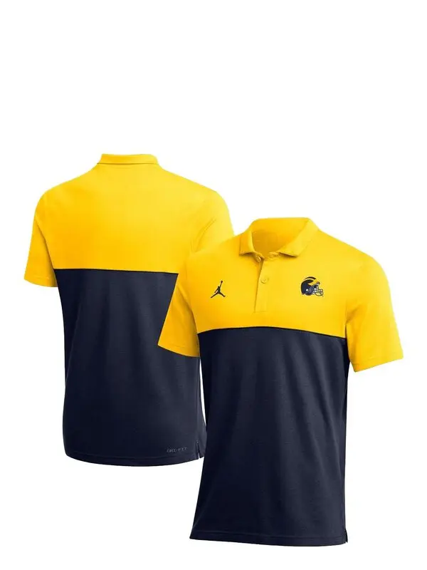 JORDAN BRAND Michigan Wolverines 2022 Coaches Performance Polo - Maize