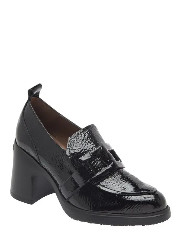 WONDERS Loafer Pump - Black Patent Leather