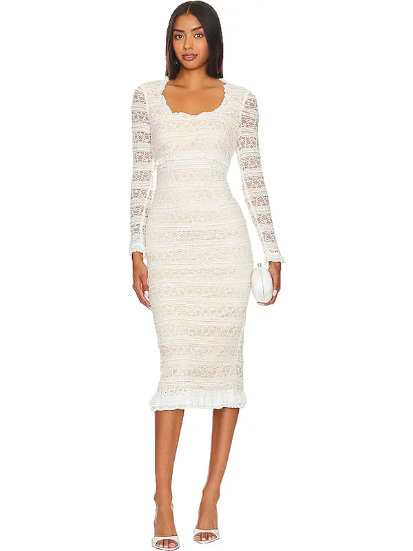 Likely Lidia Lace Dress - White