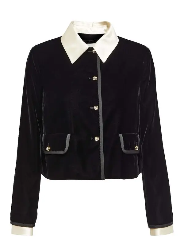 Miu Miu Velvet Jacket - Black
