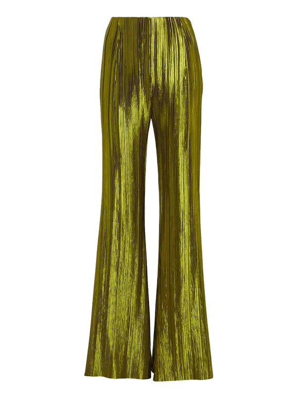 Galvan Nuage Pleated Wide Leg Trousers - Green