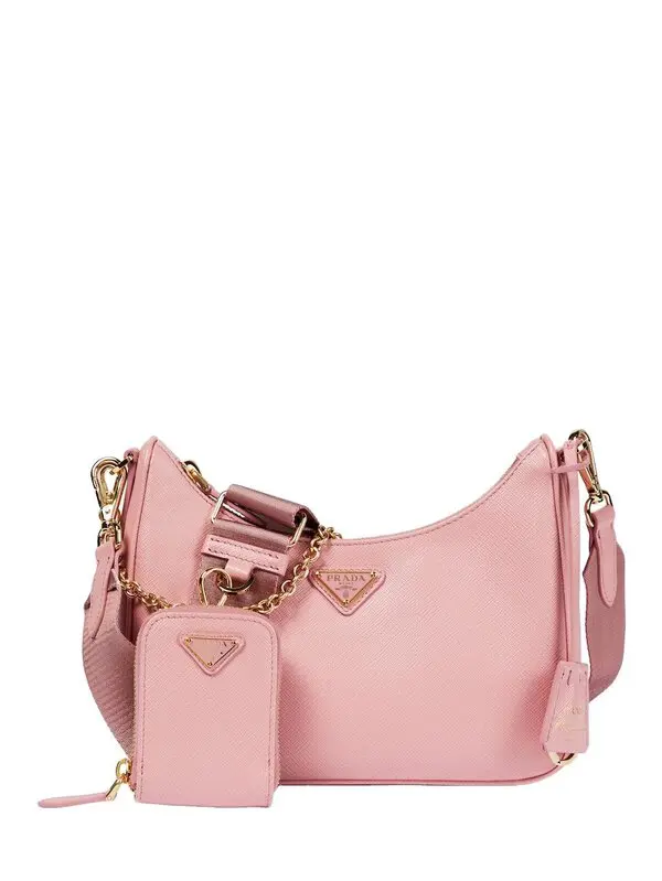 Prada Re-edition 2005 Small Leather Shoulder Bag - Pink