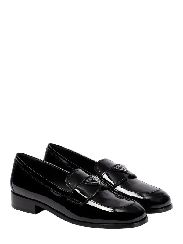 Prada Patent Leather Loafers - Black
