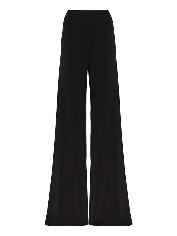 Rick Owens High-rise Wide-leg Pants - Black