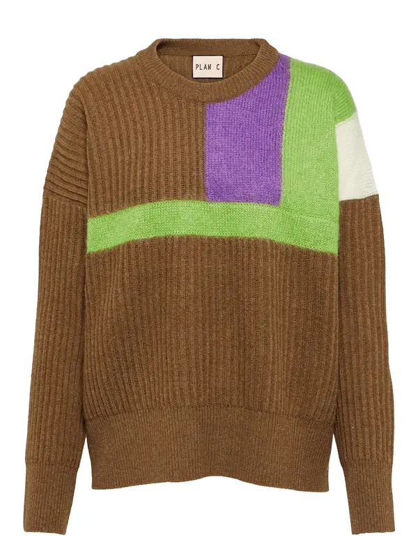 Plan C Wool And Cashmere Sweater - Brown