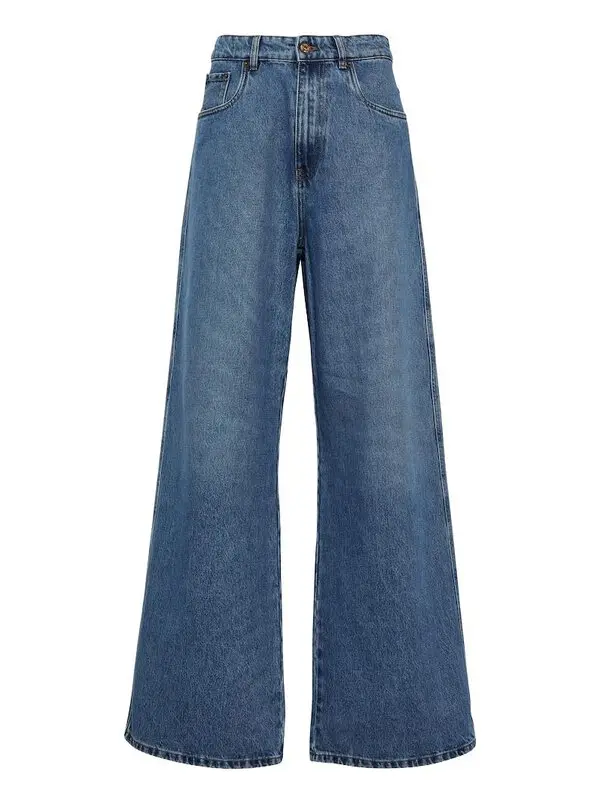 Miu Miu High-rise Wide-leg Jeans - Blue