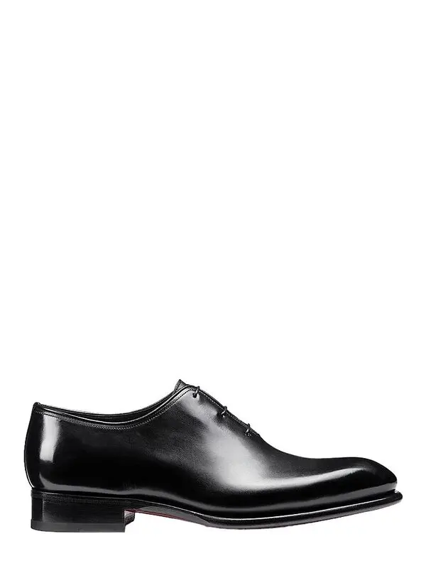 Santoni Carter Wholecut Lace Up Dress Shoes - Black
