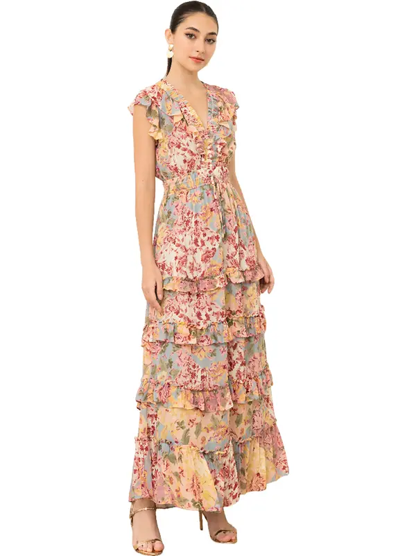 Yumi Kim Cecile Maxi Dress - Burgundy