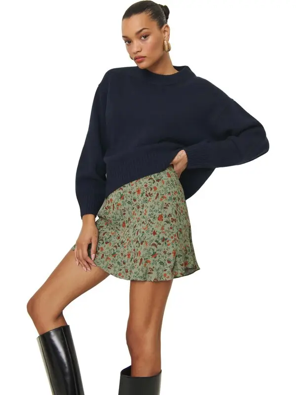 REFORMATION Brandy Mini Skirt - Green