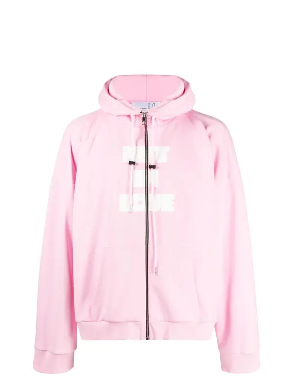 Natasha Zinko Heart Graphic-print Hoodie - Pink