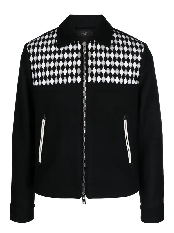 Amiri Diamond-embroidered Work Jacket - Black